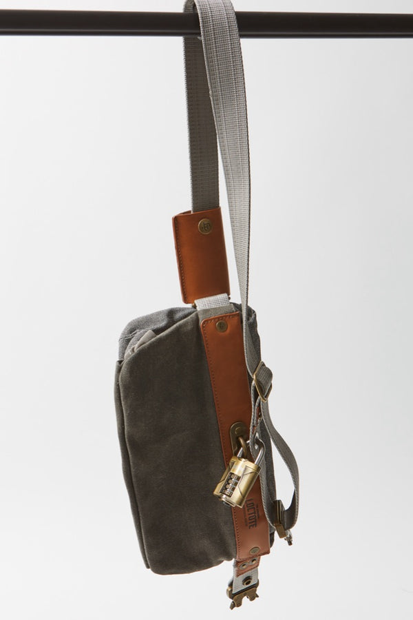 Loctote Vintage Grey Sling Bag | Durable AntiTheft Bag